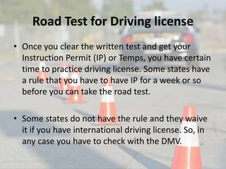 Process of obtaining a driving license in USA. | PPT