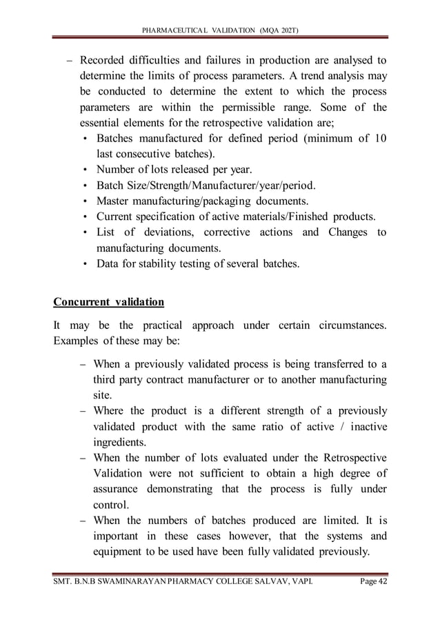 Pharmaceutical validation | DOCX | Pharmaceutical Industry | Industries