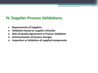 Process Validation for Drugs and Biologics | PPTX