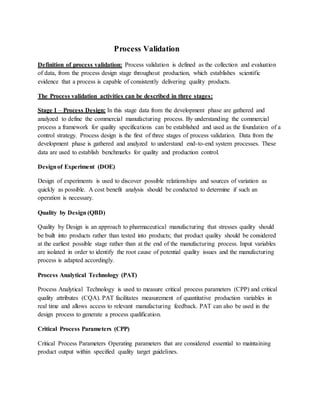 Process validation | DOCX