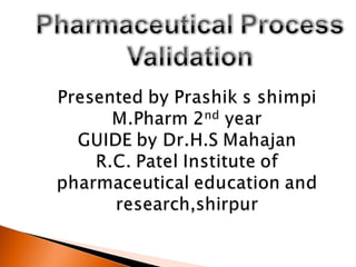 Process validation | PPT