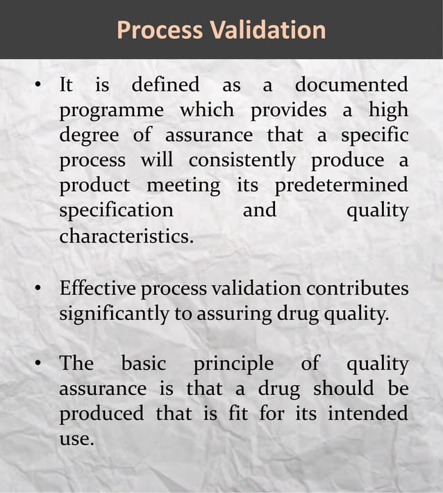 Process validation | PDF