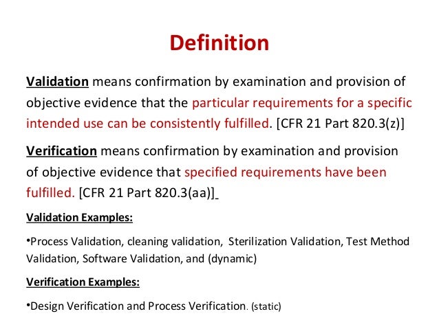 GMP Training: Process validation