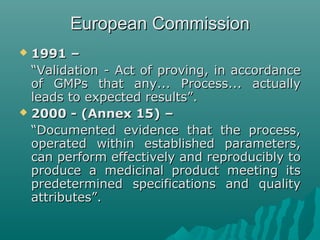 P rocess validation 1 | PPT