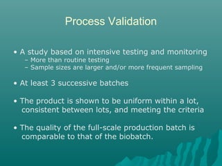 P rocess validation 1 | PPT