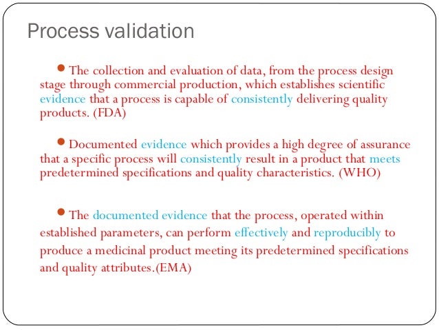 Process validation