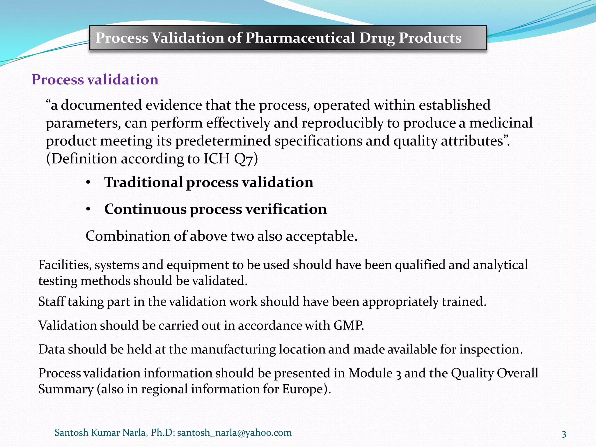 Process validation of drug product | PDF