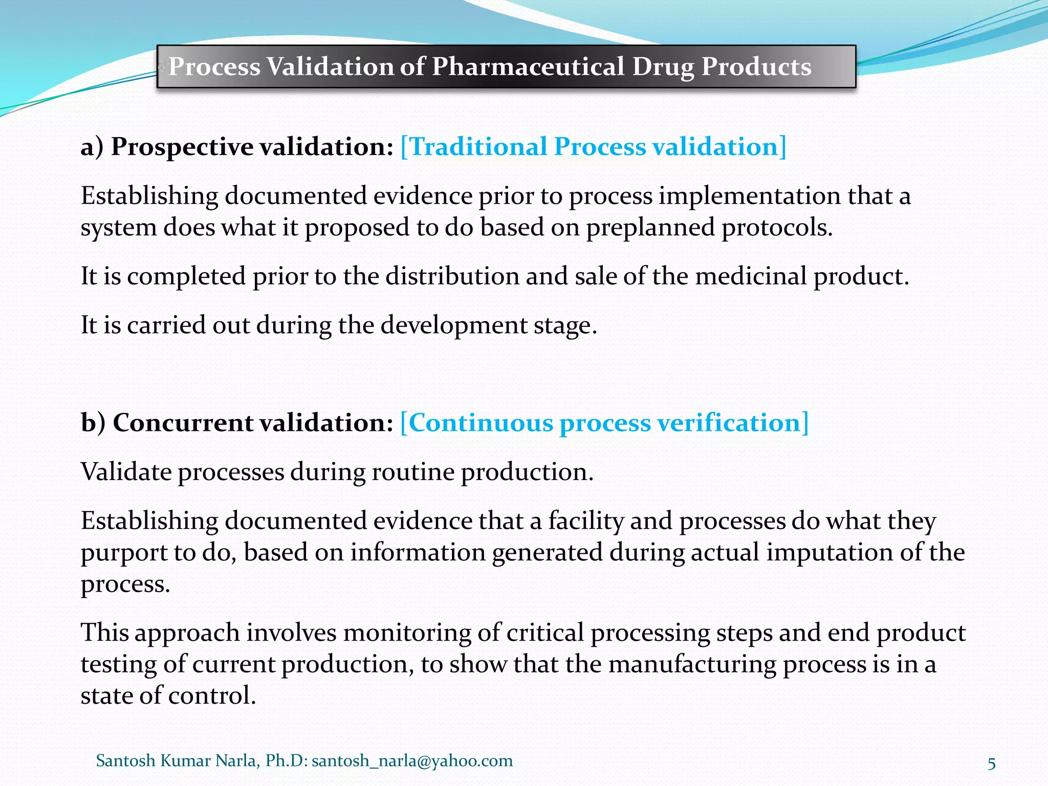 Process validation of drug product | PDF
