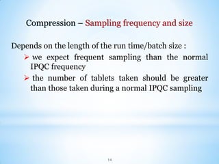 Process validation of tablet compression | PDF