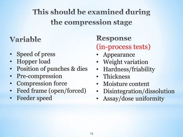 Process validation of tablet compression | PDF | Manufacturing Industry ...