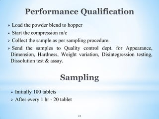 Process validation of tablet compression | PDF