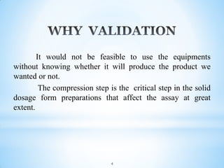 Process validation of tablet compression | PDF