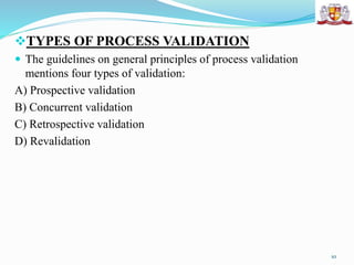 Process validation of tablets | PPTX