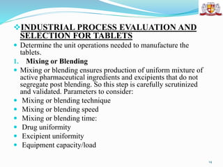 Process validation of tablets | PPTX