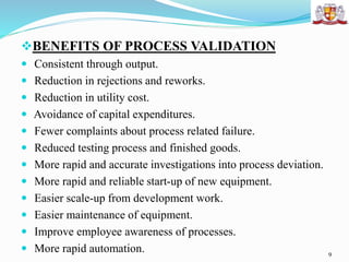 Process validation of tablets | PPTX