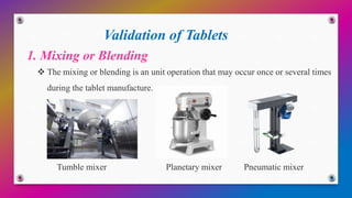 Process validation of tablets, capsules and parentrals | PPTX