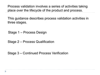 Process validation ppt. | PPTX