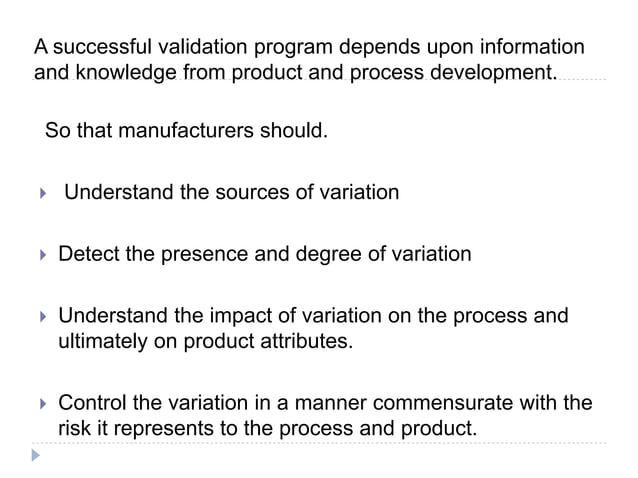 Process validation ppt. | PPTX | Computer Software and Applications ...