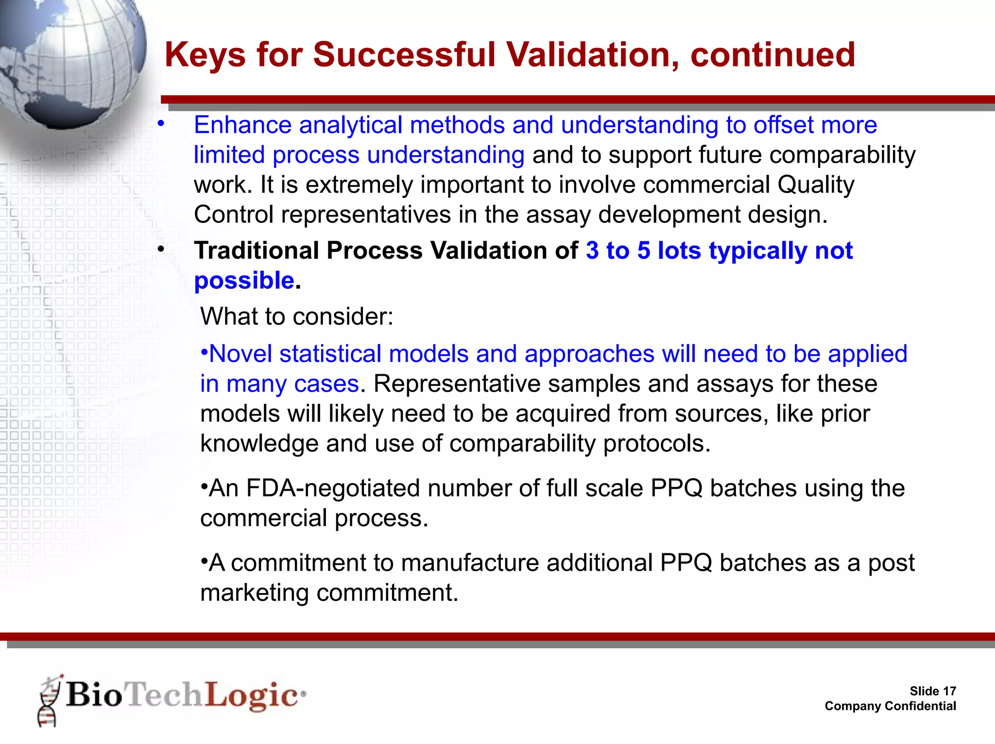 Process Validation & Regulatory Strategies for Fast-track and ...