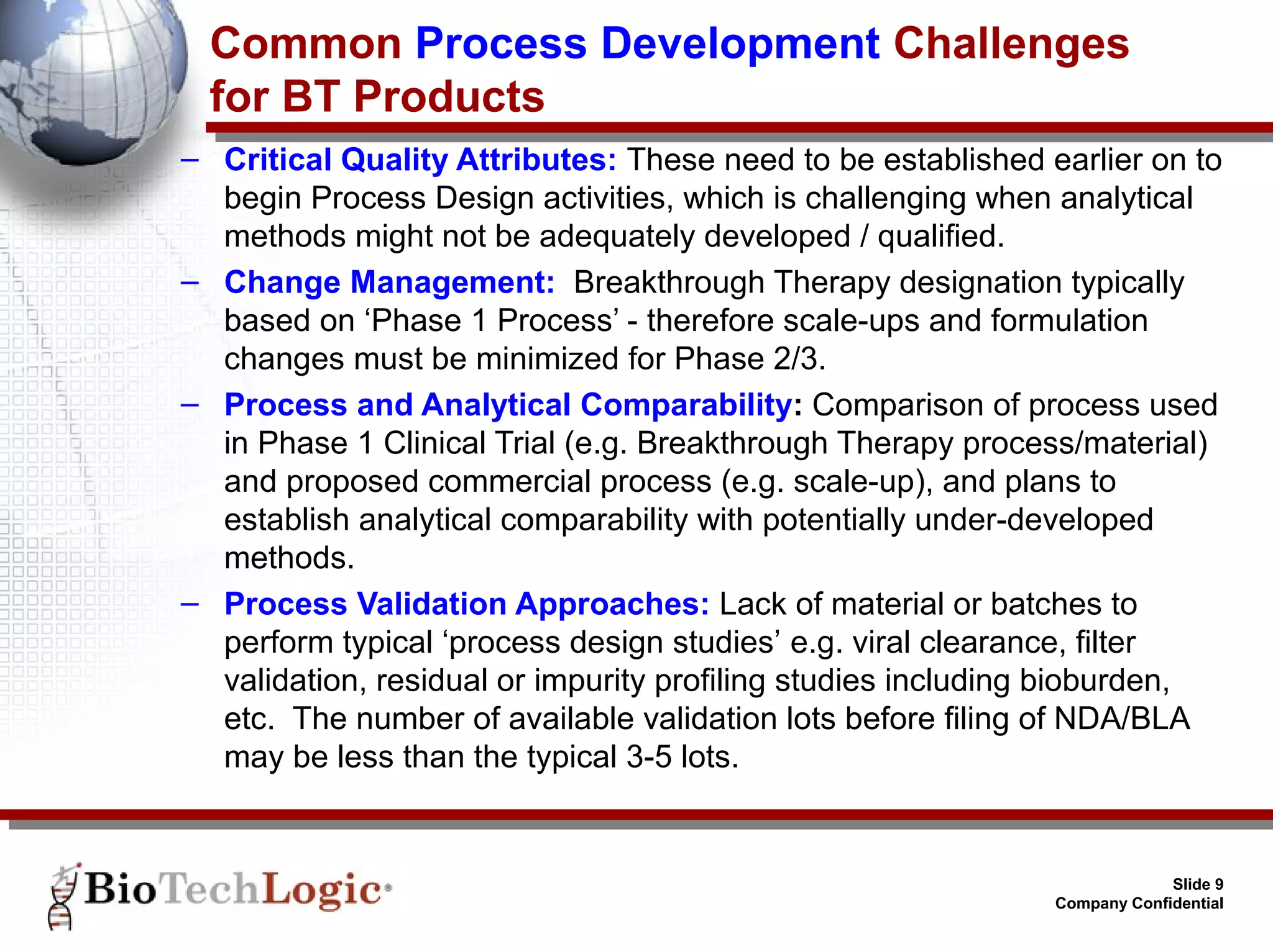 Process Validation And Regulatory Strategies For Fast Track And Breakthrough Therapies Ppt