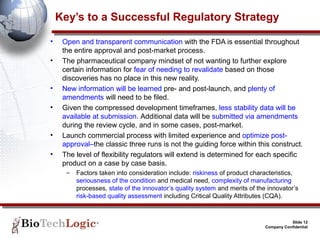 Process Validation & Regulatory Strategies for Fast-track and ...