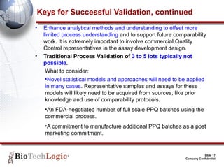 Process Validation & Regulatory Strategies for Fast-track and ...