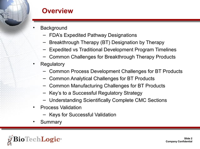 Process Validation And Regulatory Strategies For Fast Track And Breakthrough Therapies Ppt