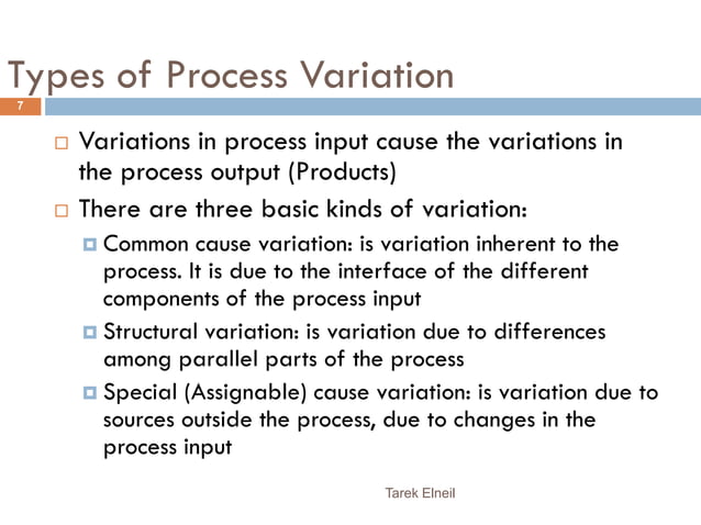 Process variation and continuous improvements | PPTX