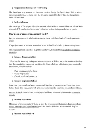 Process vs Project: What’s the Difference and Which is the Best? | PDF