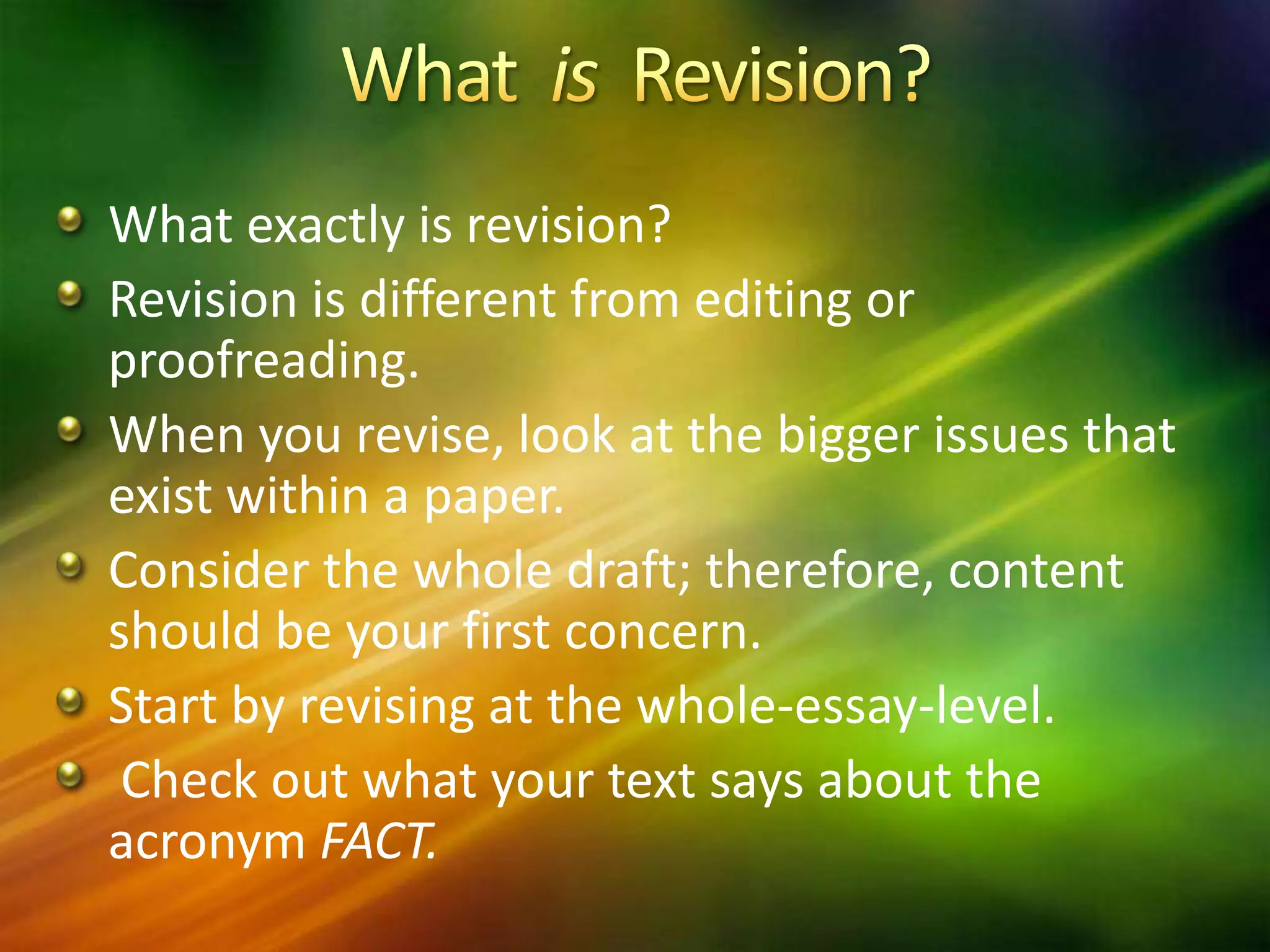 Process writing revision and editing.cccti | PPTX