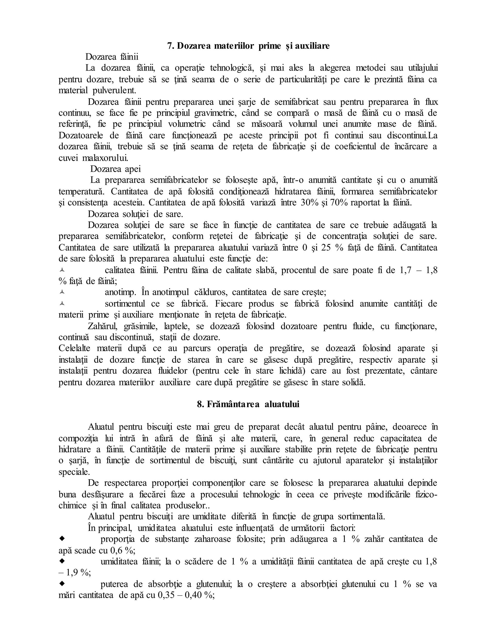 Procesul tehnologic de fabricare a biscuitilor | DOCX