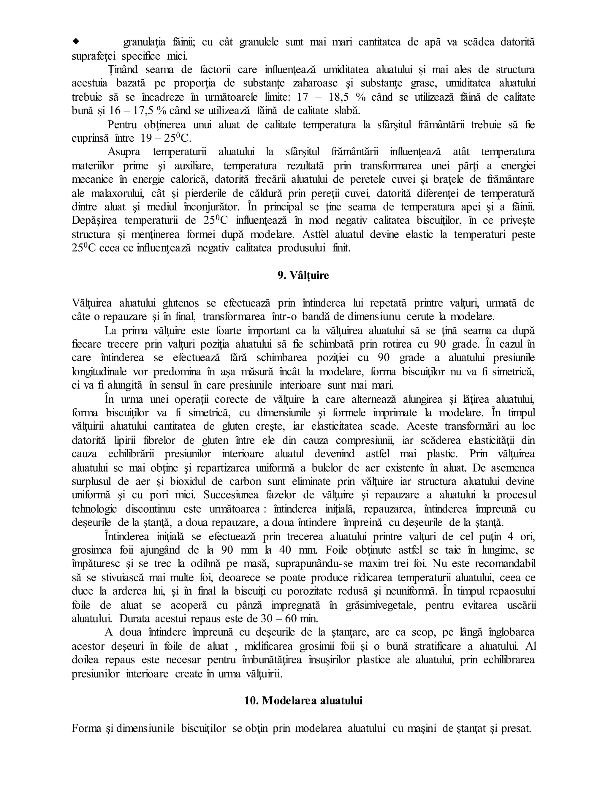 Procesul tehnologic de fabricare a biscuitilor | DOCX