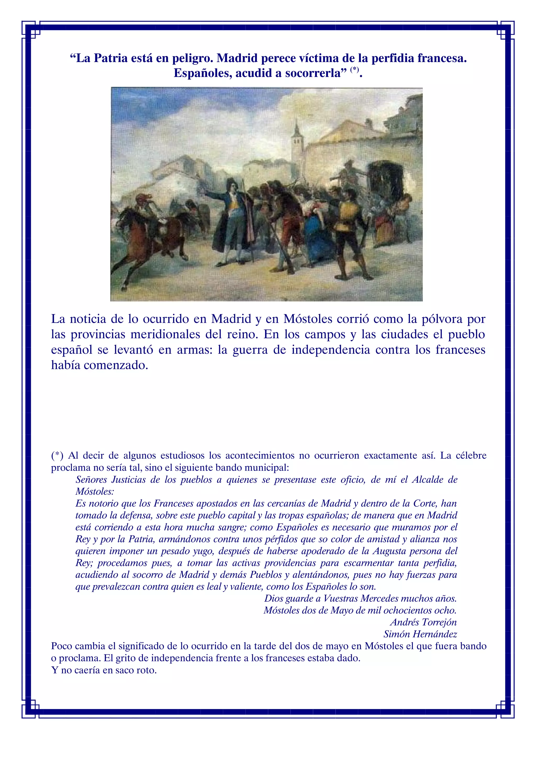 Proclama alcalde de móstoles | PDF
