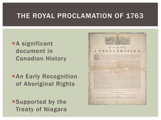 Proclamation Of 1763 Document