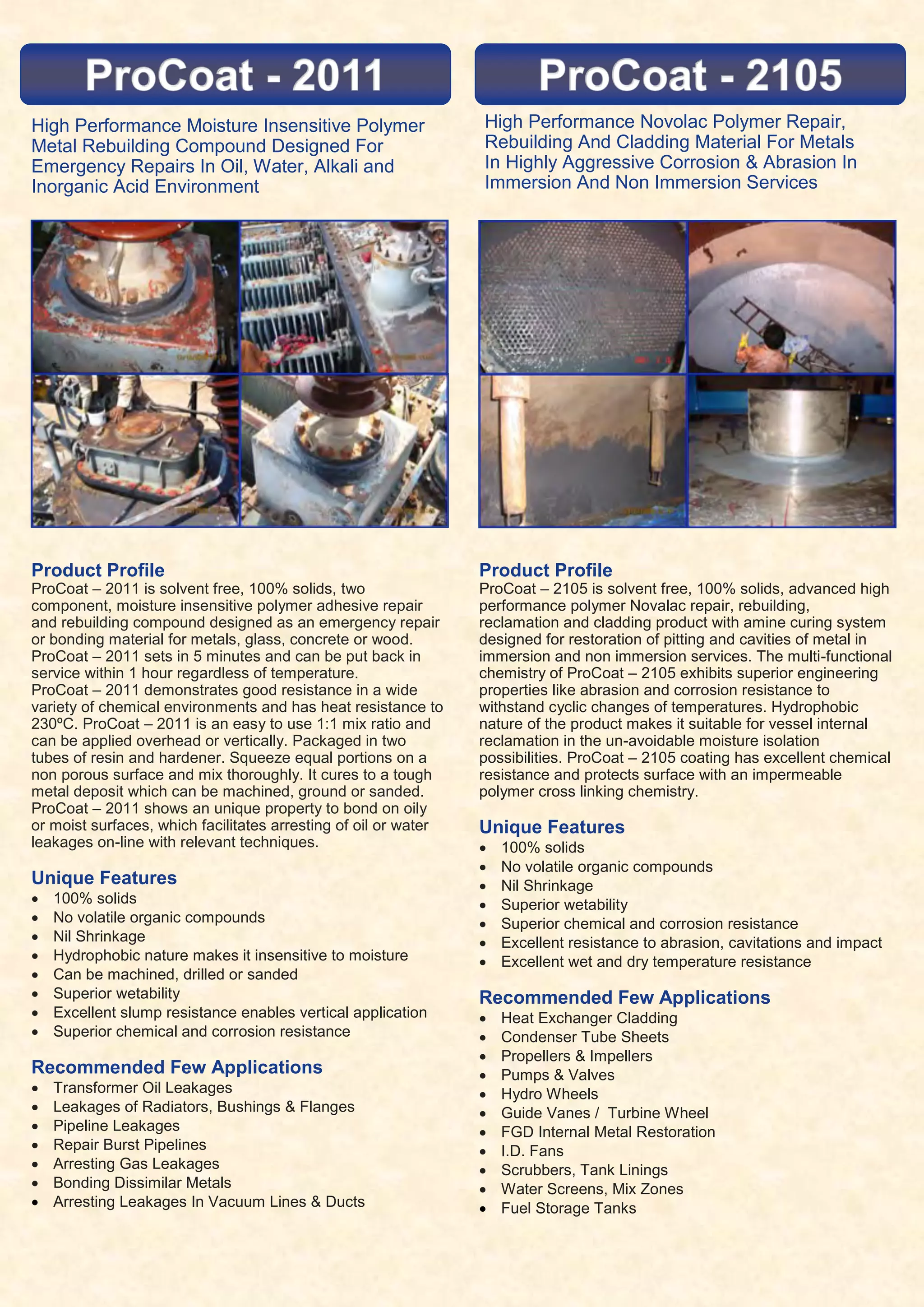 ProCoat Product Summary | PDF