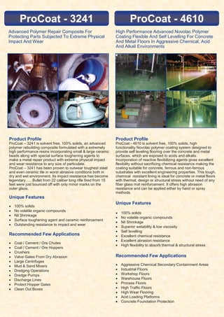 ProCoat Product Summary | PDF