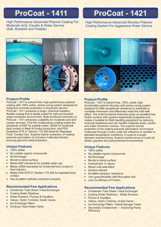 ProCoat Product Summary | PDF