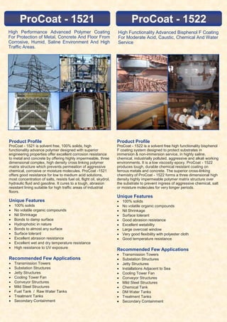 ProCoat Product Summary | PDF