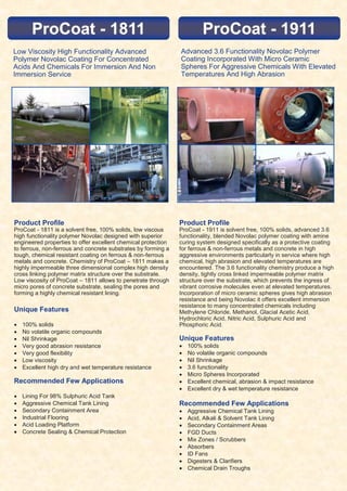 ProCoat Product Summary | PDF