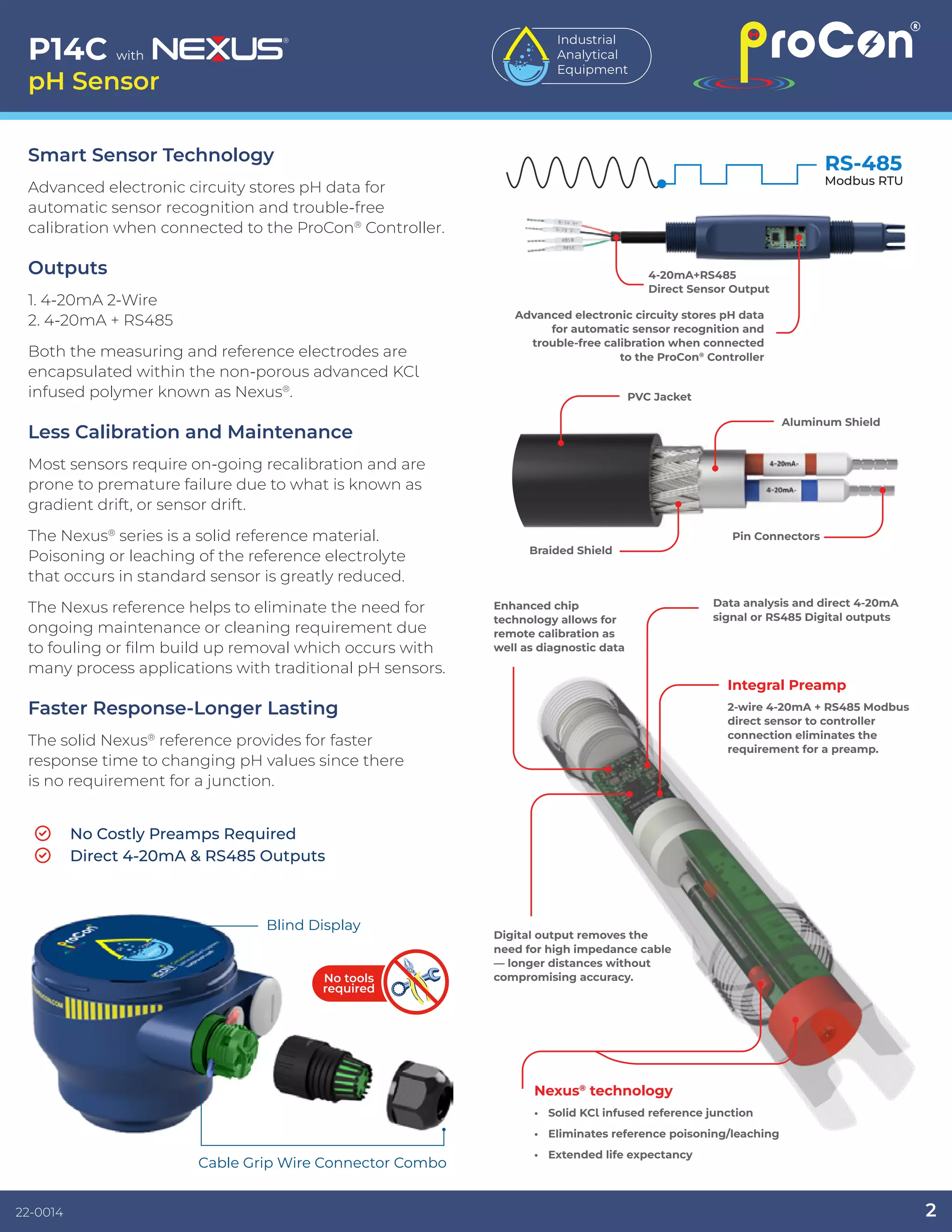 procon-p14c-ph-sensor-data-sheet.pdf | Computer Peripherals | Computing