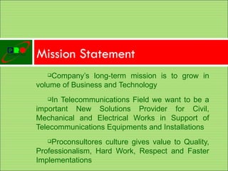 Proconsultores Telecommunication Presentation | PPS