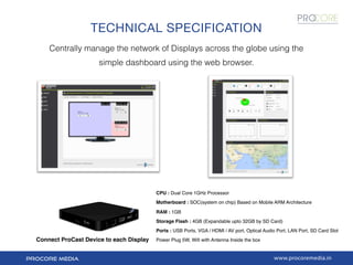 ProCore Corporate Digital Signage Solutions | PDF