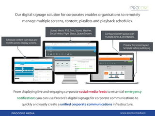 ProCore Corporate Digital Signage Solutions | PDF