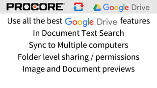 Procore GoogleDrive Integration | PDF