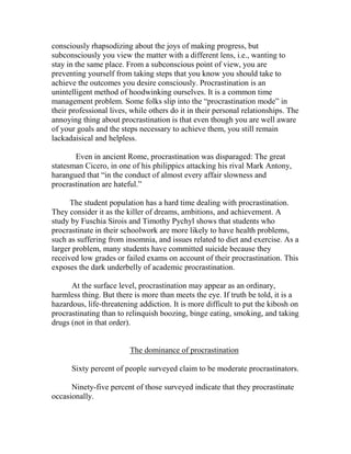 Procrastination | PDF