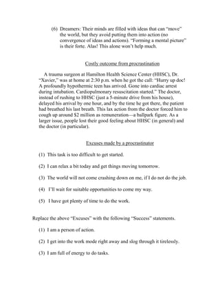 Procrastination | PDF