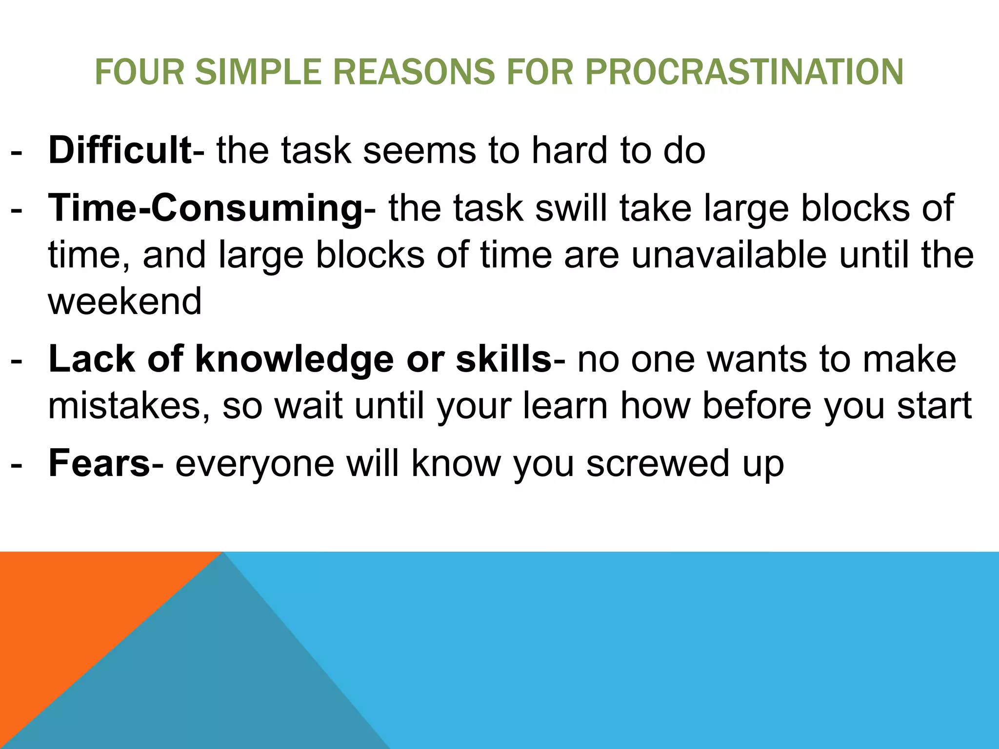 Procrastination | PPTX