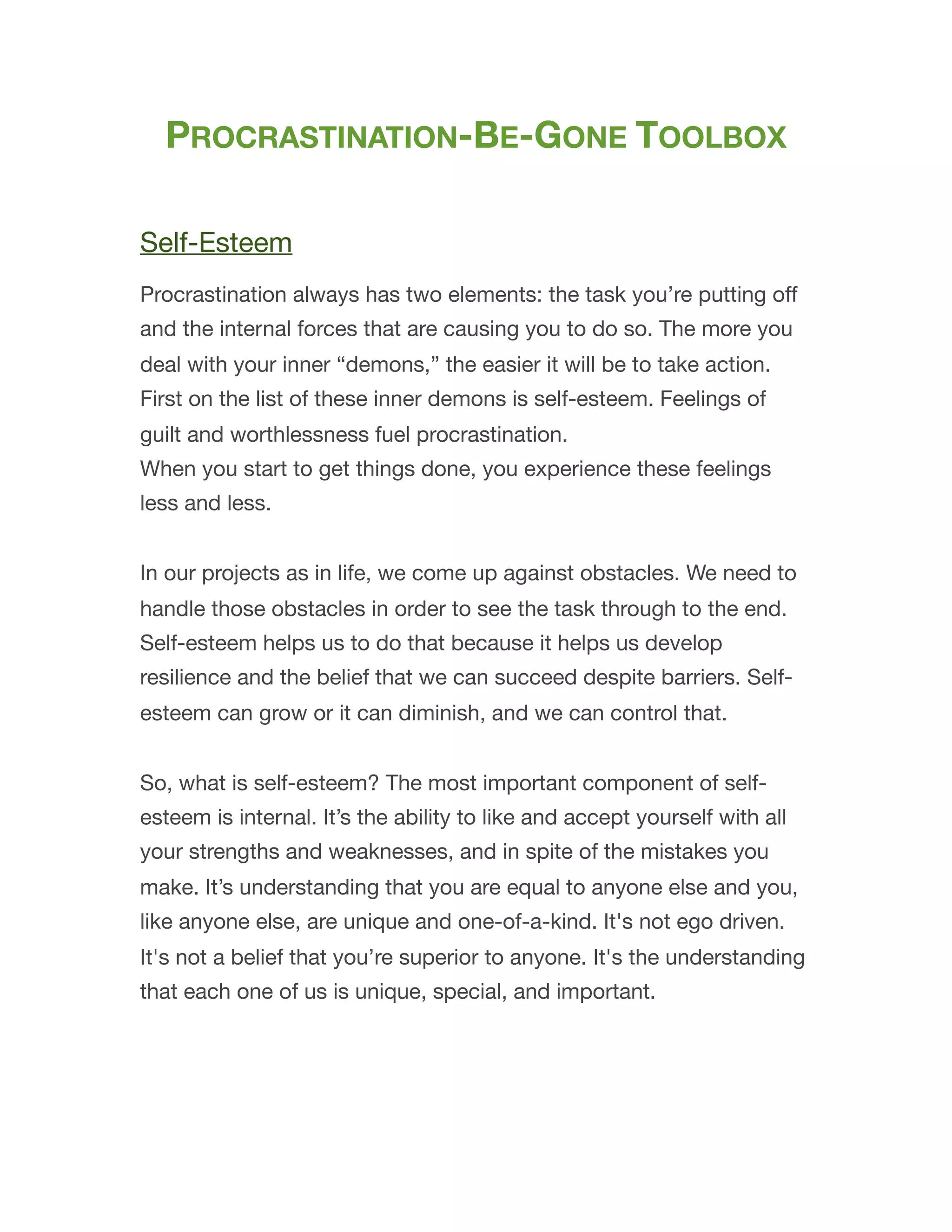 Procrastination | PDF