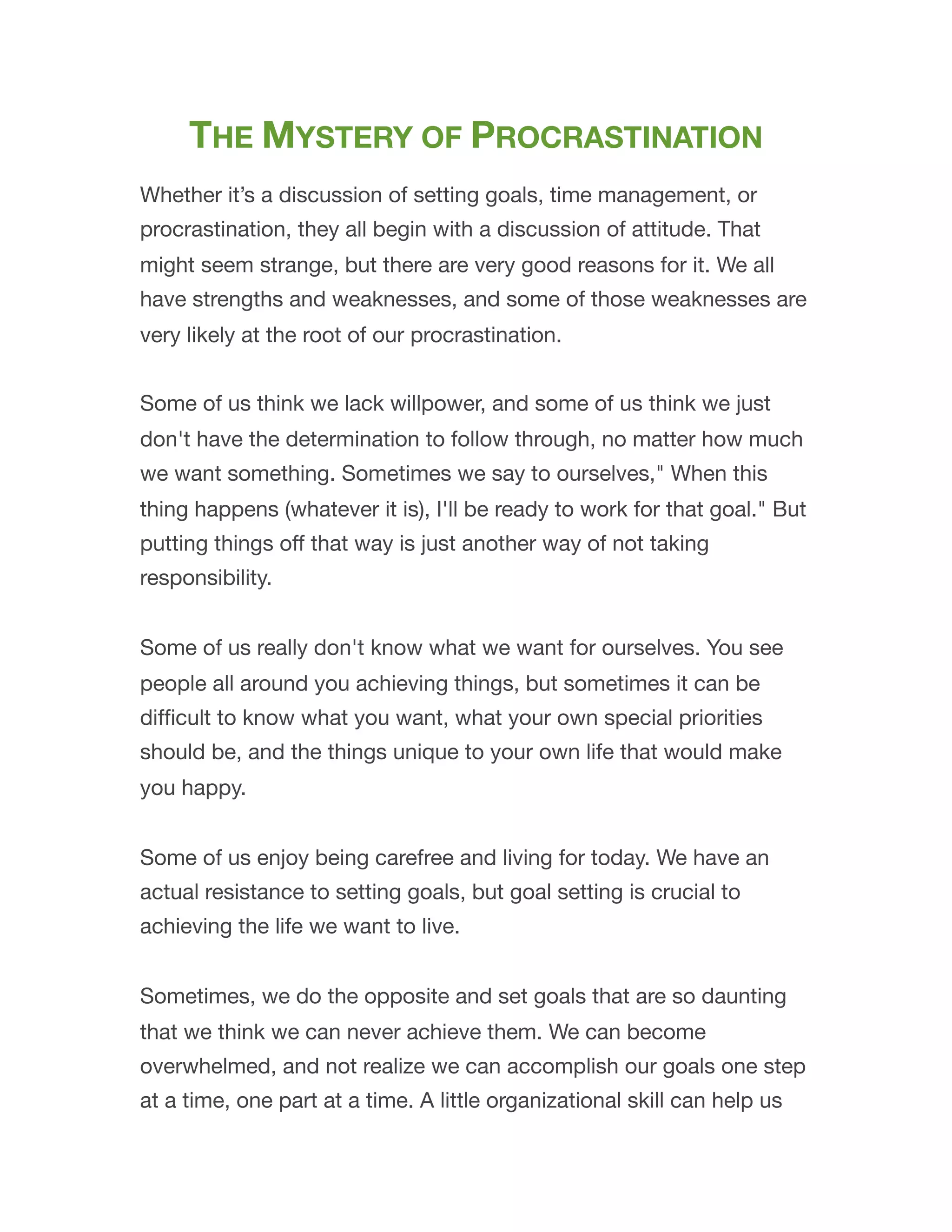 Procrastination | PDF