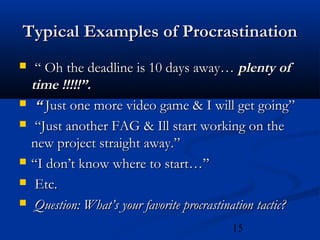 Procrastination | PPT